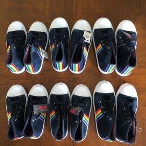 Bobbie Brooks | Shoes | Girls Hightop Bluerainbow Sneakers | Poshmark